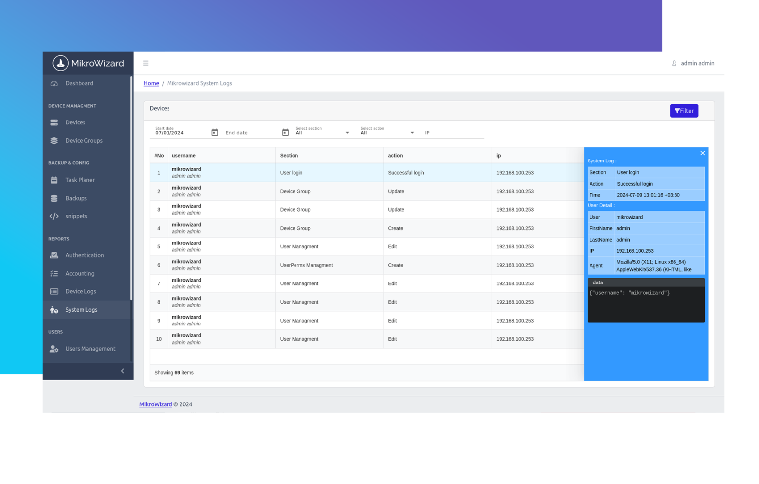 MikroWizard Router management - MikroTik Router management